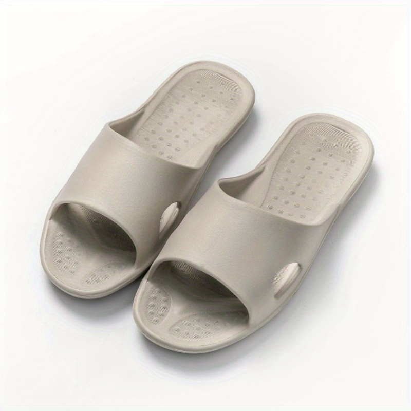 Mens Lightweight Non Slip Open Toe Quick Drying Slides For Bathroom ...
