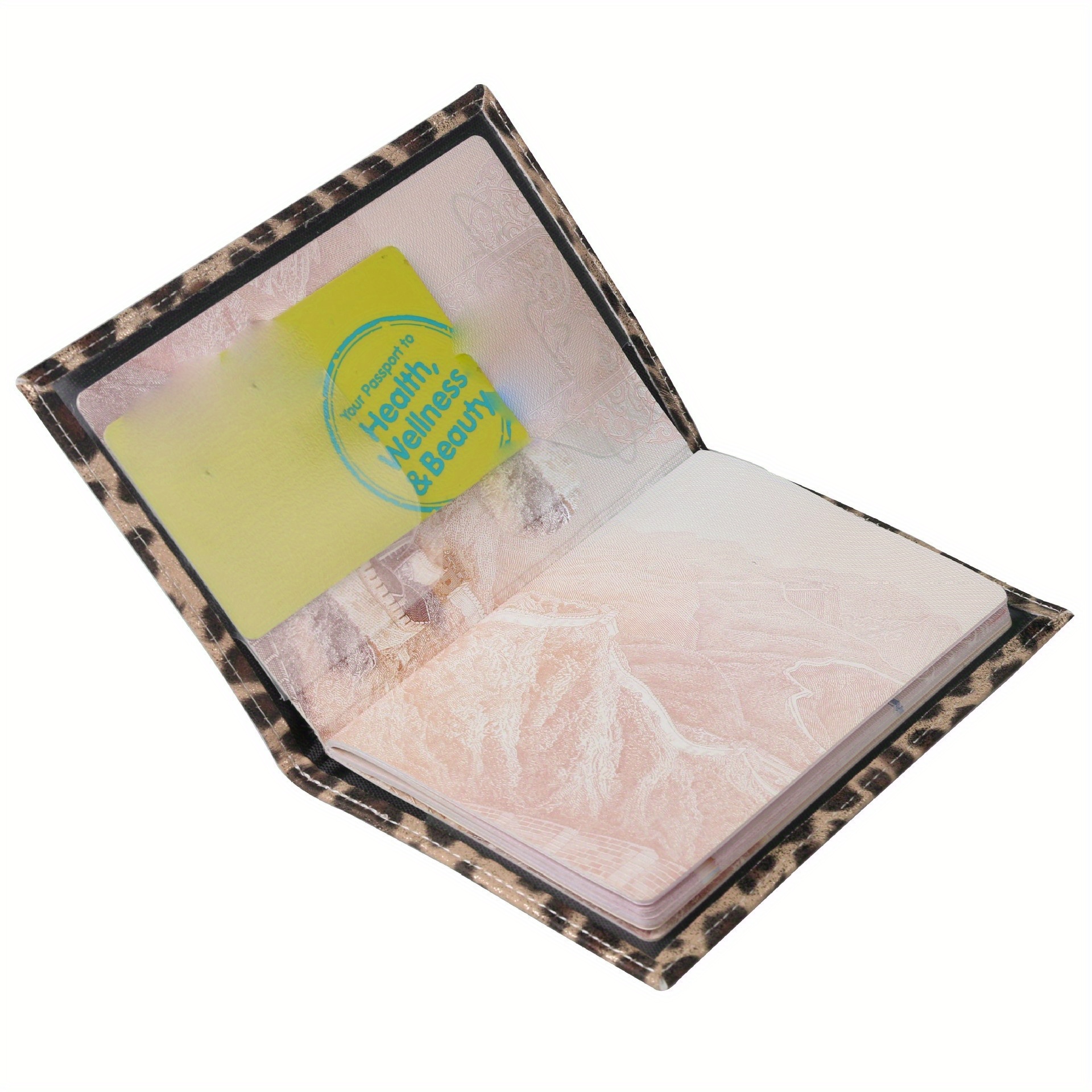 mens credit card holder leopard print mens card case animal pattern ...