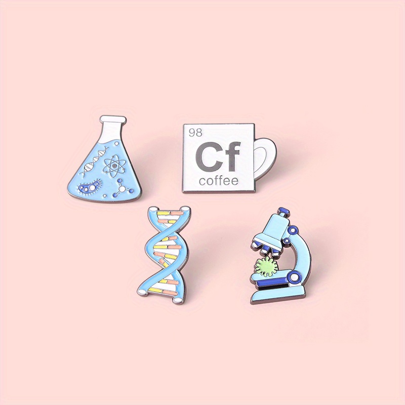 creative cartoon chemical series diy metal pin badge - Temu New Zealand