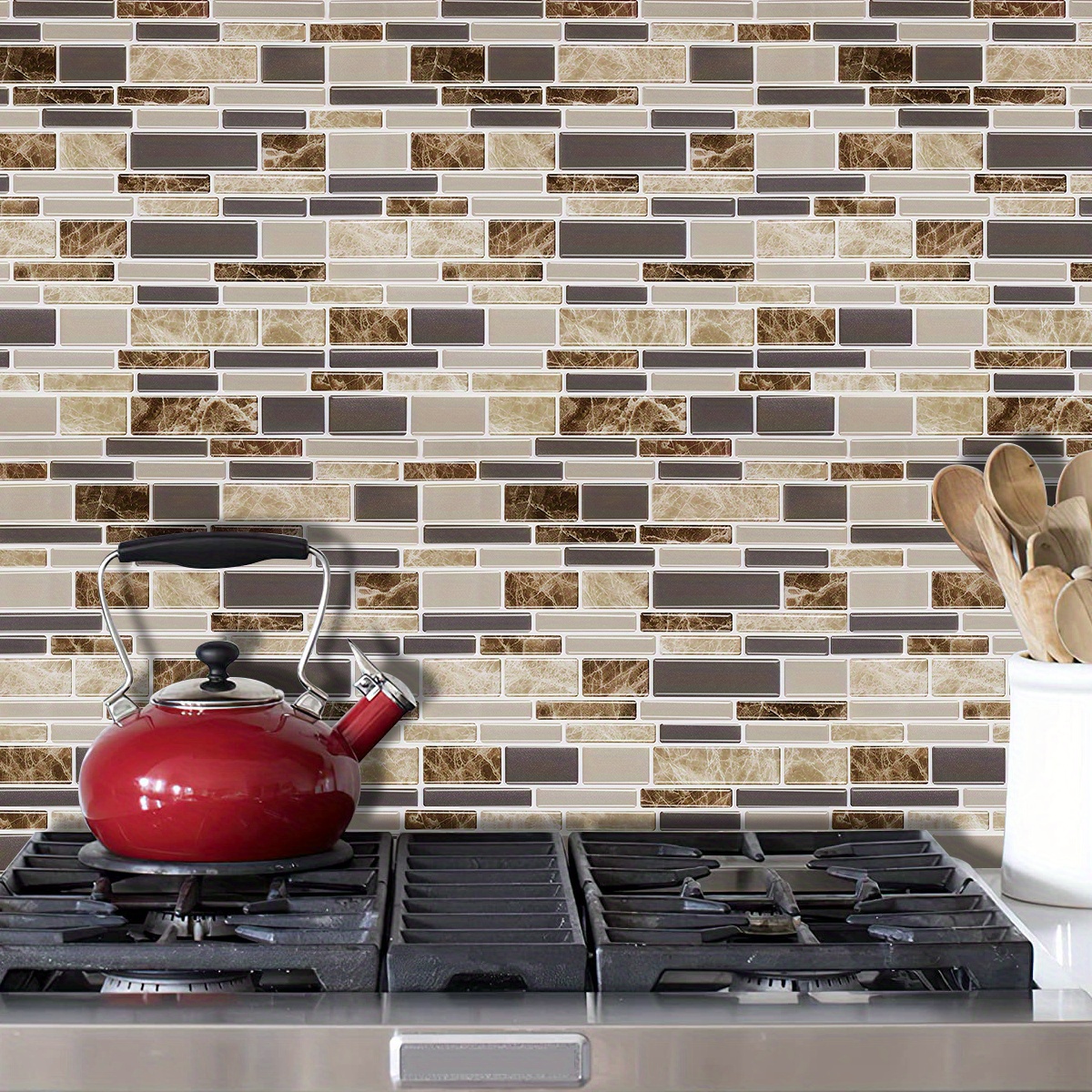 Kitchen Bathroom 3d Peel Stick Wall Tiles! - Temu United