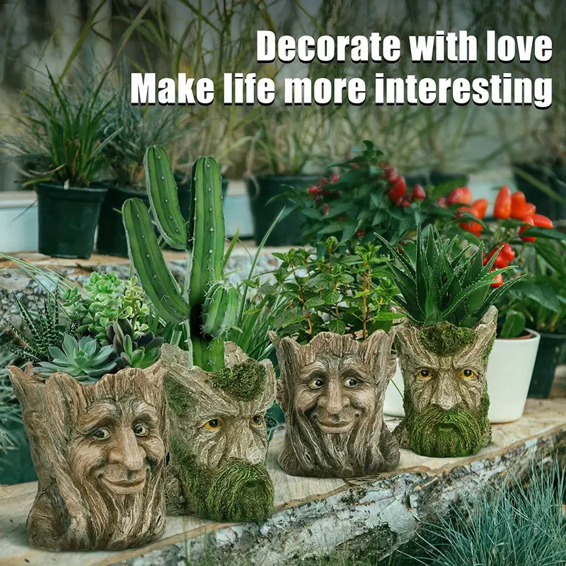 Head Planter Funny Face Planters Pots Unique Face Flower Pot Temu