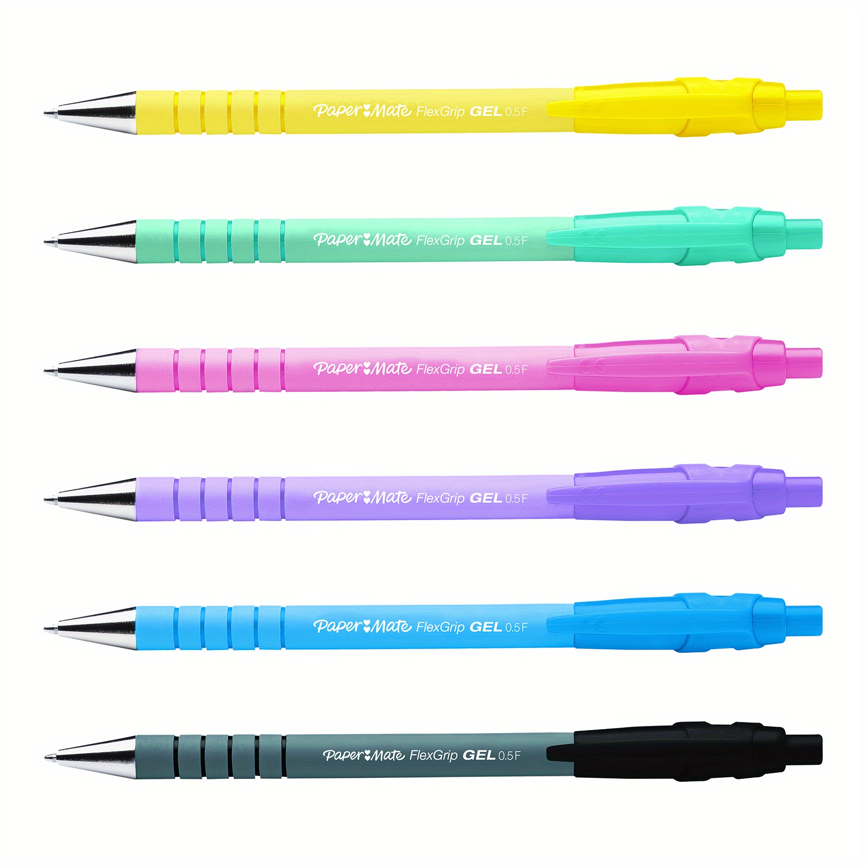 Black Retractable Pen Macaron Color Pen Quick Dry Ink Lovely - Temu Canada