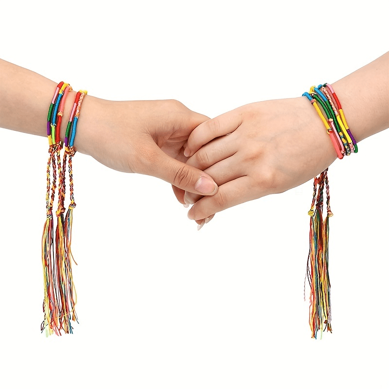 Handwoven Bracelets Various Colors Friendship Rope Thread - Temu Australia