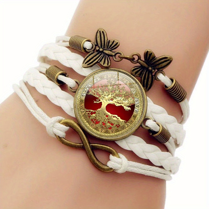 Celtic Golden Tree Life Time Gemstone Bracelet Vintage - Temu