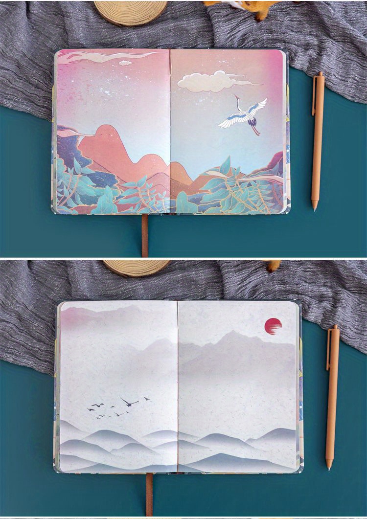 Retro Chinese Style A5 Diary Book: 114 Full color Pages - Temu