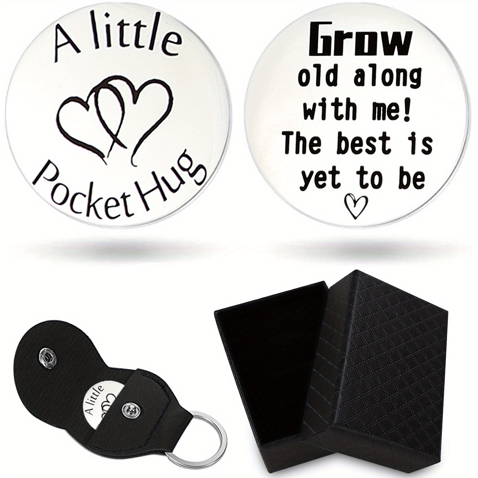 1pc Pocket Hug Token Cute Keychain For Men I Love You Gifts Anniversary ...