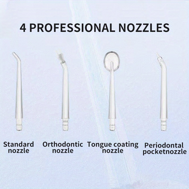 Rechargeable Water Flosser 4 Nozzles Portable Dental Oral - Temu New ...