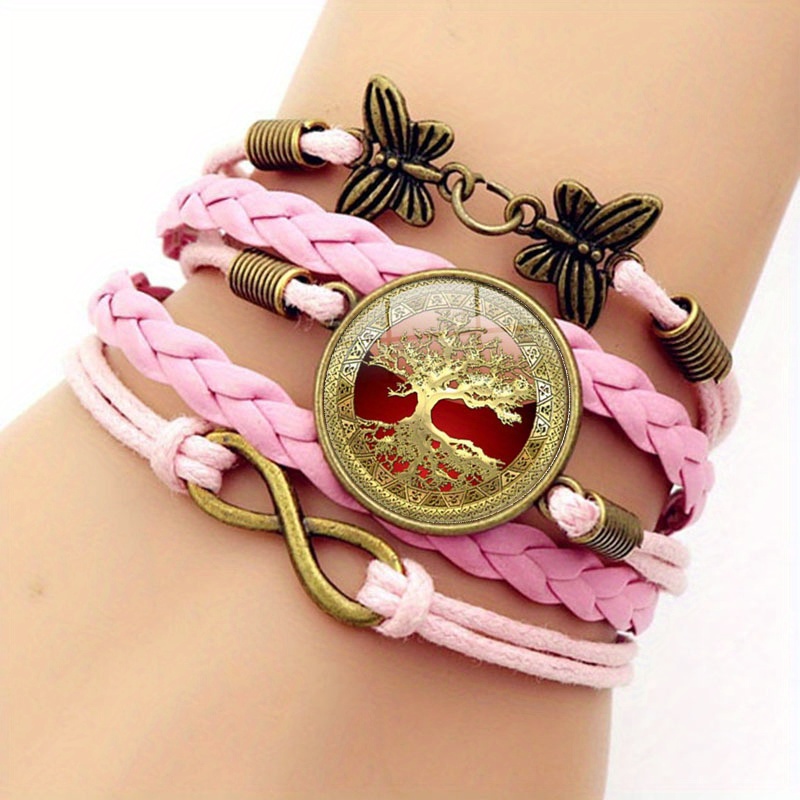 Celtic Golden Tree Life Time Gemstone Bracelet Vintage - Temu