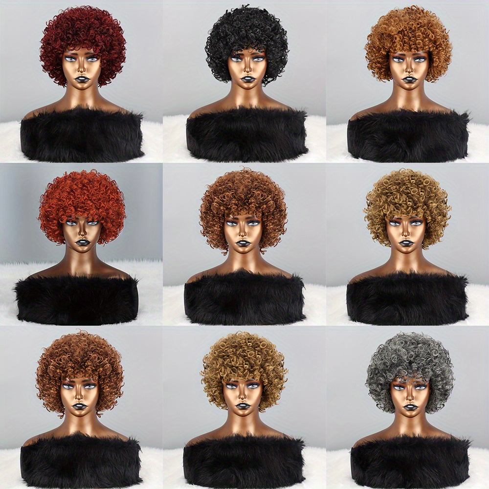 Short Afro Curly Wig Synthetic Wig Beginners Friendly Heat Temu Australia
