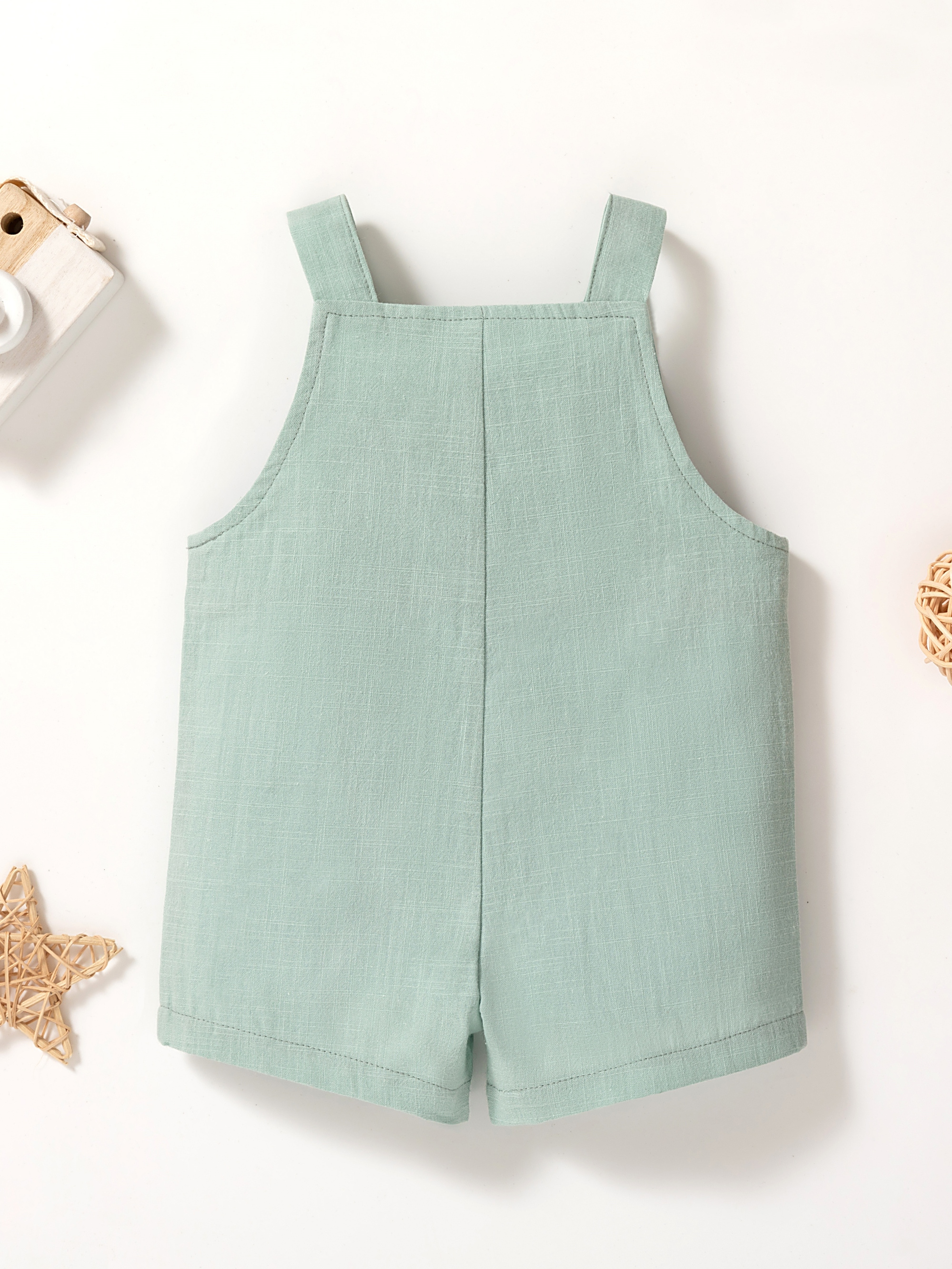 Baby Boys Casual Plain Color Pocket Front Adjustable Strap - Temu Norway