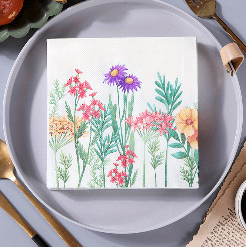 Printed Napkin Paper Disposable Napkins Hand Towels Birthday - Temu ...