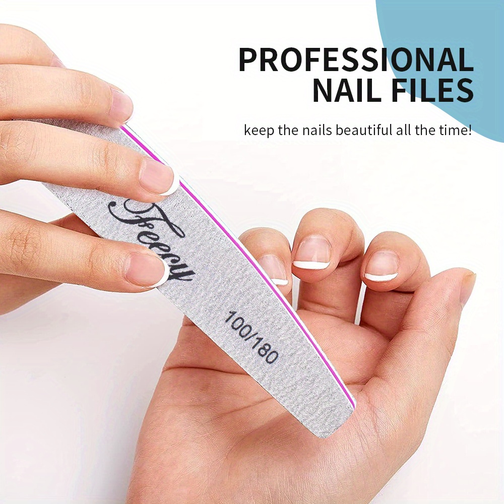 Double sided Nail File 80/100/150/180/240 Grit Sandpaper - Temu United ...