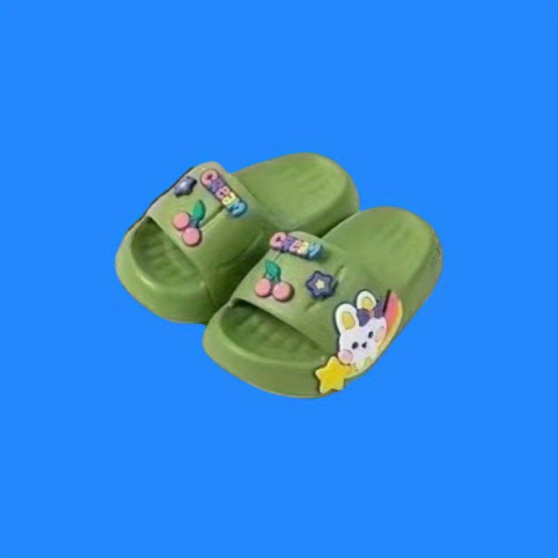 Toddler Girls Cute Cartoon Open Toe Slip On Platform Slides Kids ...