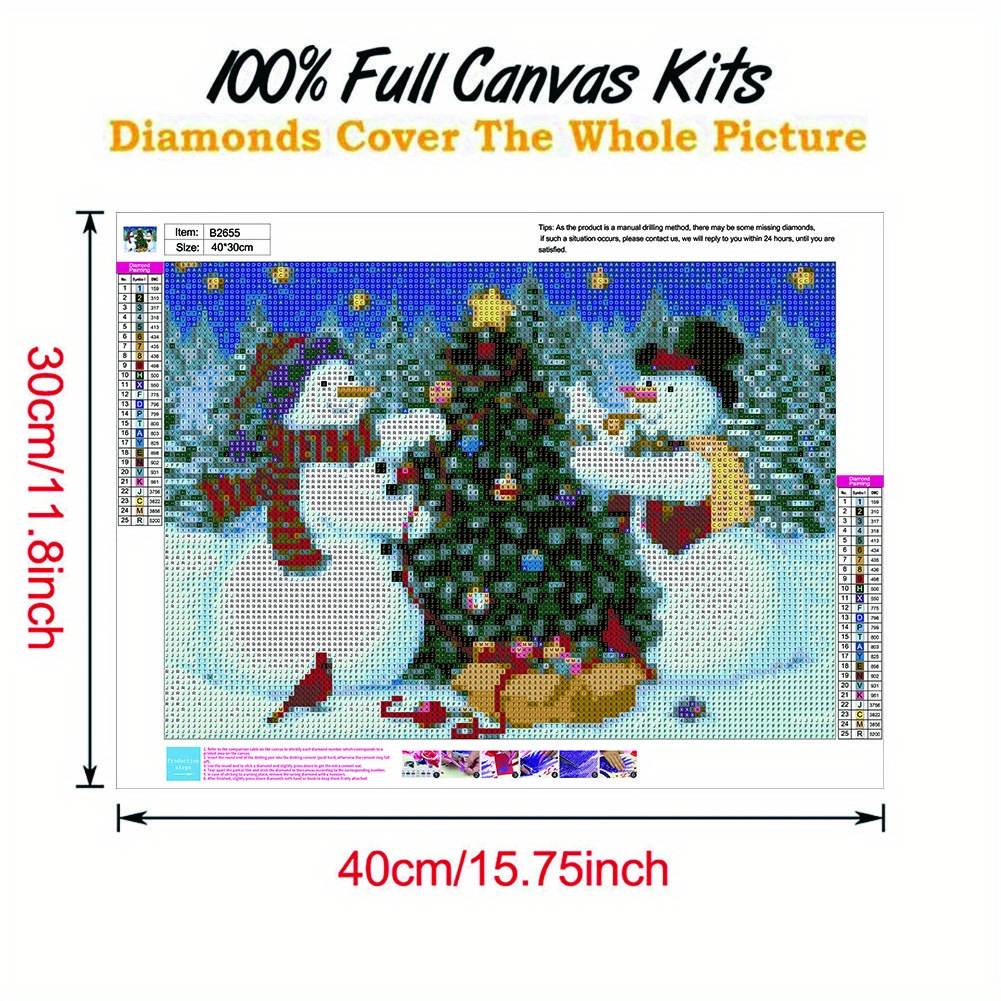 5d Diy Snowman Pattern Full Diamond - Temu