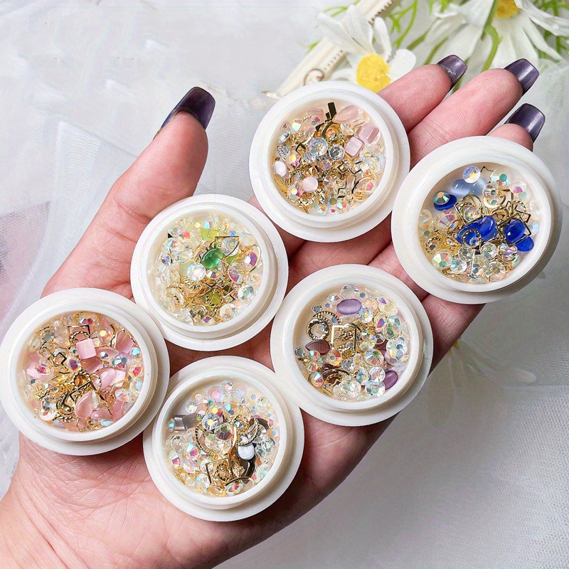 Mixed 3d Nail Art Gem Decoration Accessories Kit 3d Nails - Temu United ...