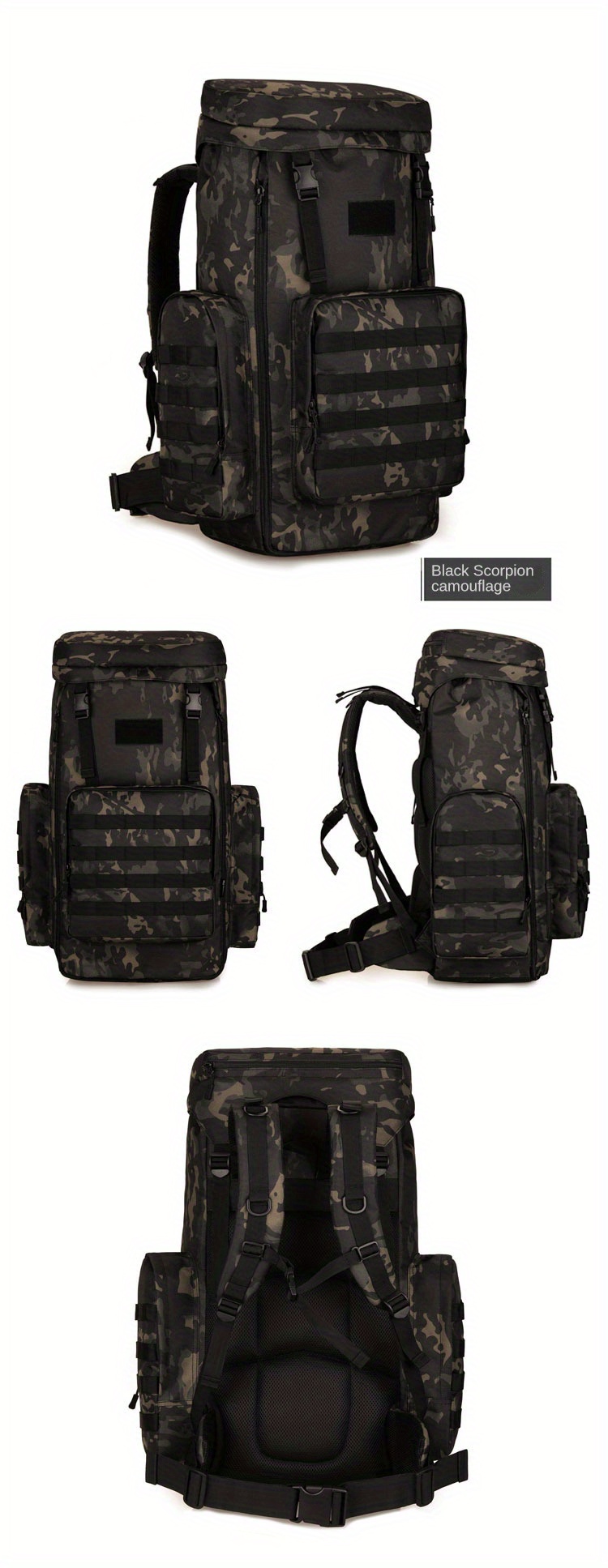 70 85l Outdoor Canvas Waterproof Backpack Large Capacity Travel ...