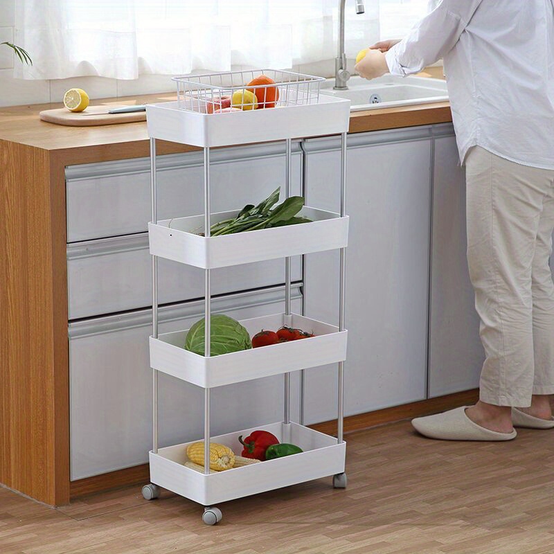 Multi layer Trolley Rack Bathroom Toilet Living Room Storage - Temu