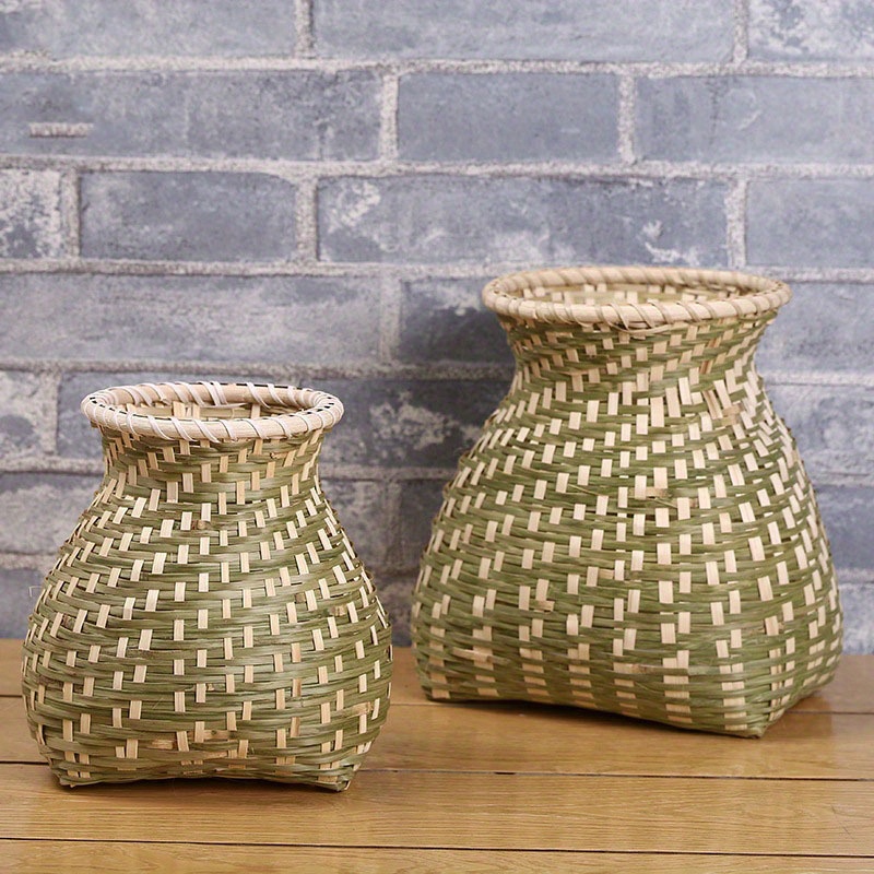 Hand woven Bamboo Products Bamboo Fish Baskets Flower - Temu