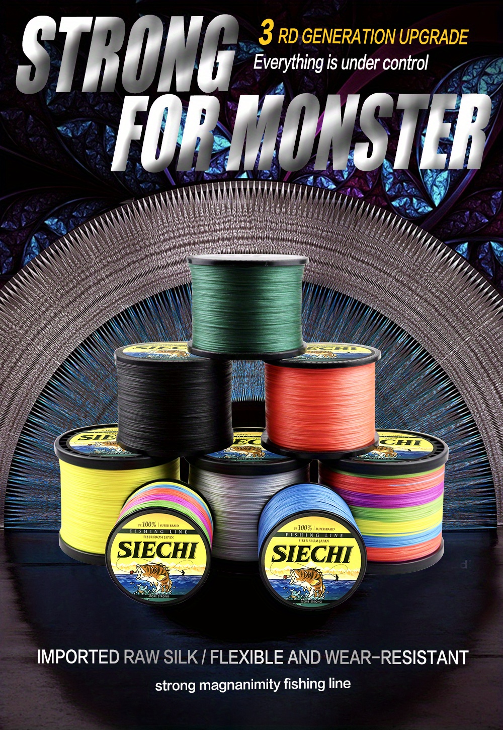 /1093.6yds 4x Braided Pe Fishing Line Wear resistant - Temu United Kingdom