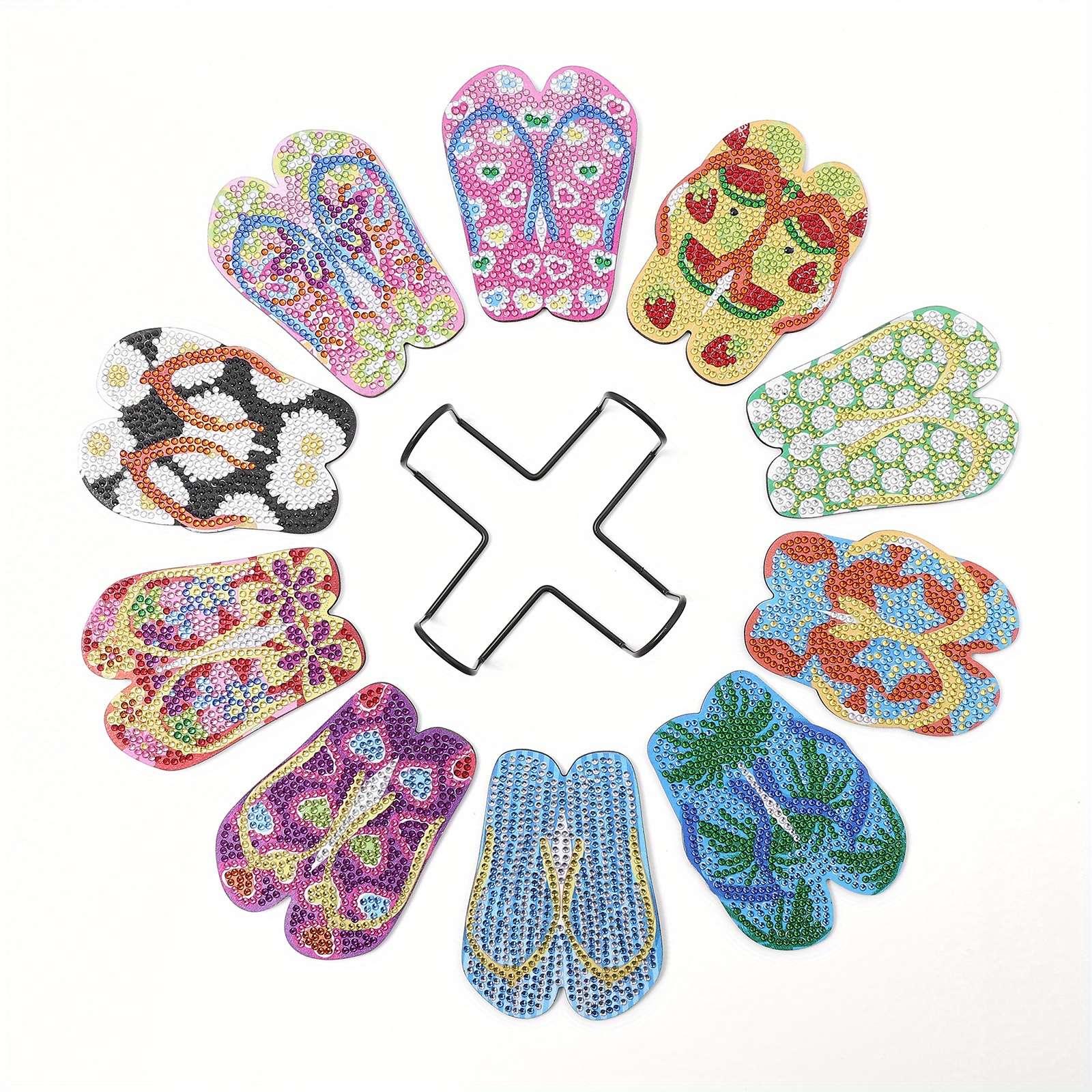 Diamond Painting Coasters Kits Flip Flop Holder Diy Summer - Temu Australia