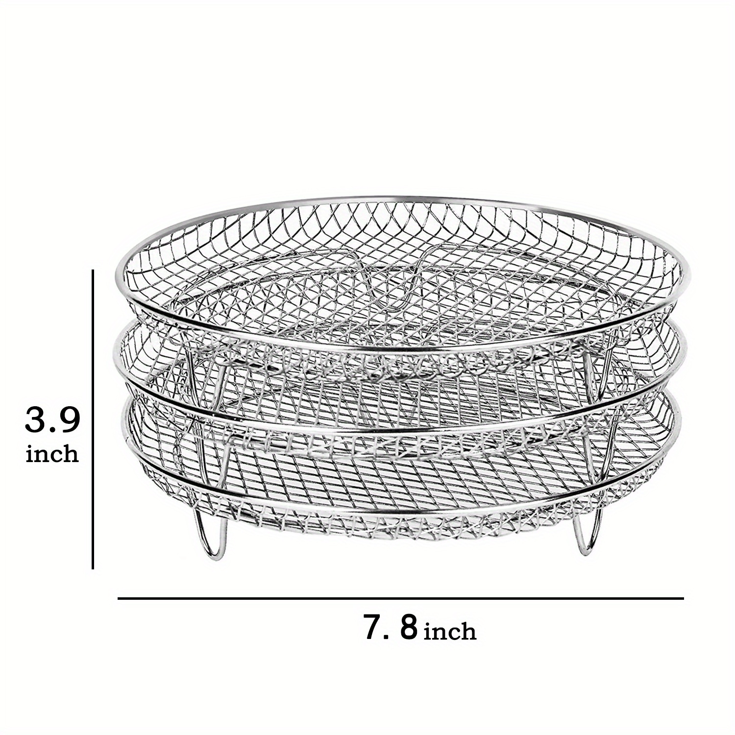 Stackable Air Fryer Rack Set Multi layer Stainless Steel - Temu Canada