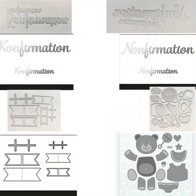 New Arrival Bear Stencil Metal Cutting Dies - Temu Australia