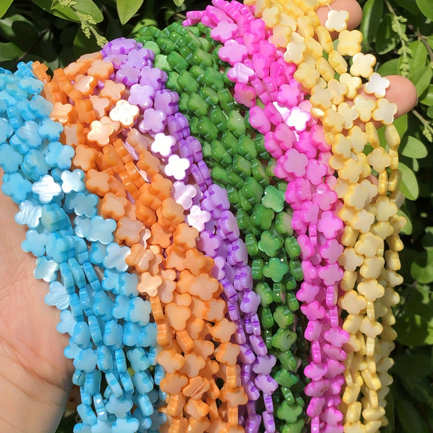 natural flat shell beads shape beads - Temu
