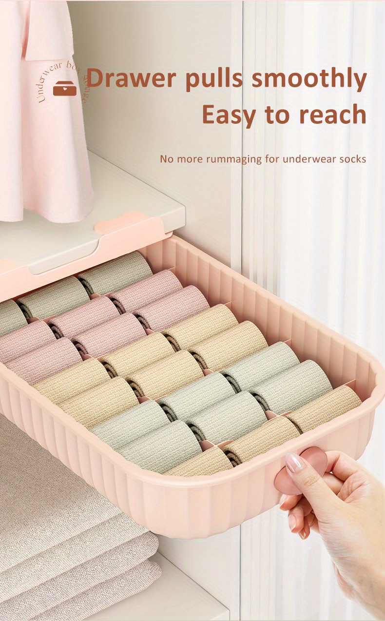 Underwear Storage Box Wardrobe Drawer Type Storage Box Temu