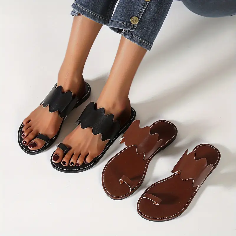 Womens Loop Toe Slide Sandals Lightweight Open Toe Slip Temu Australia