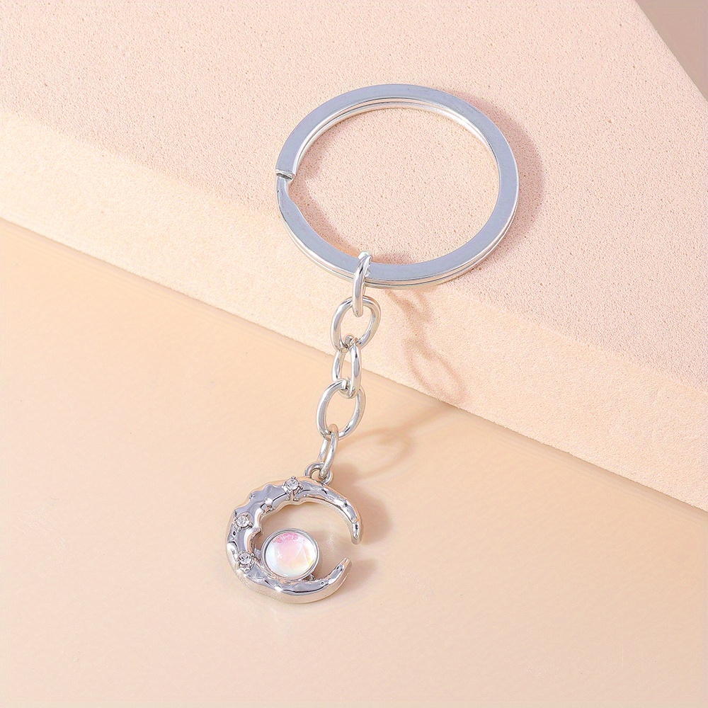 Moon Star Keychain Pearl Key Chain Pendant - Temu Canada