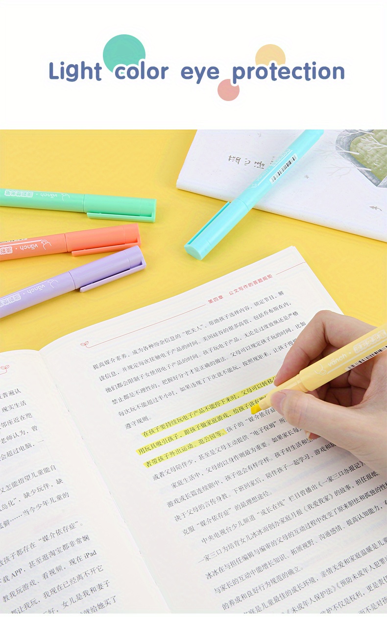 Soft colored Fluorescent Pens Axe shaped - Temu United