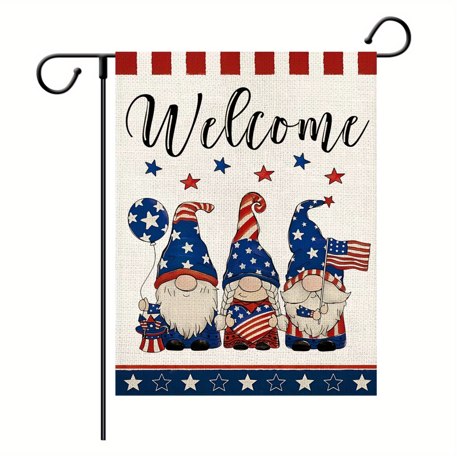 Independence Day Welcome Sign Flower Garden Flag 4th July - Temu Norway