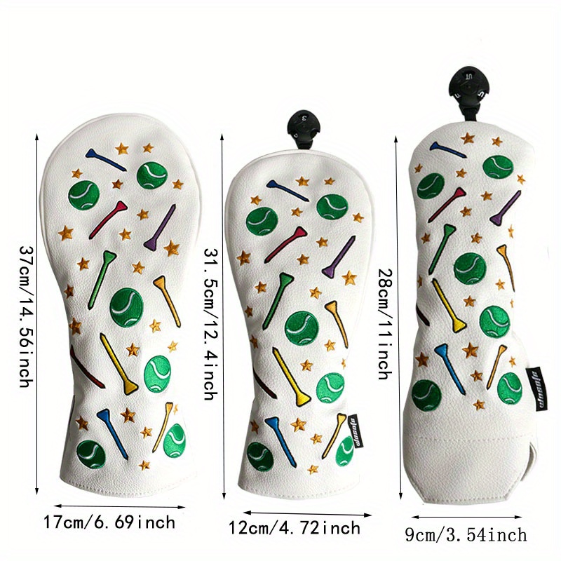 Cartoon Golf Balls Tees Print Golf Driver Headcover Creative - Temu United