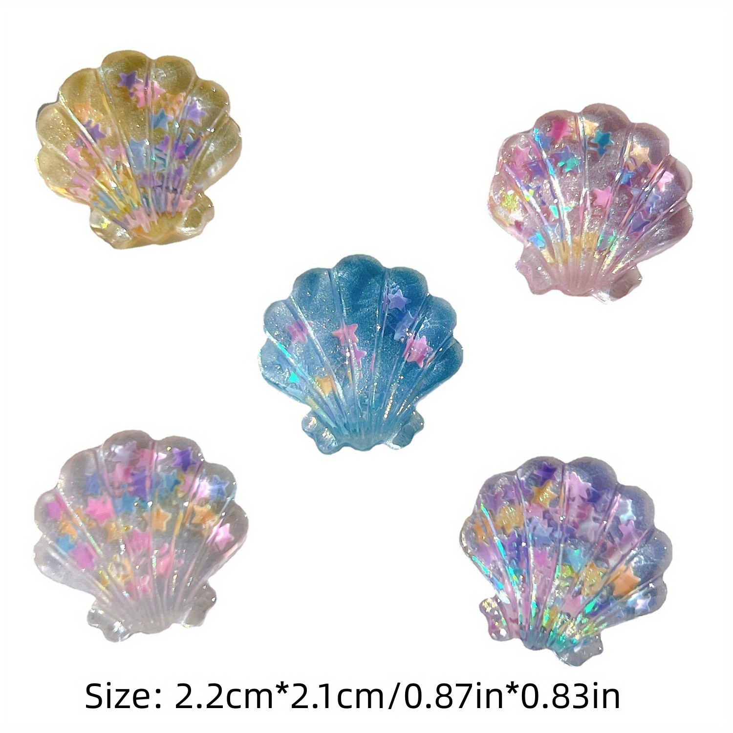 patch glitter shell resin accessories cream diy hair - Temu Australia