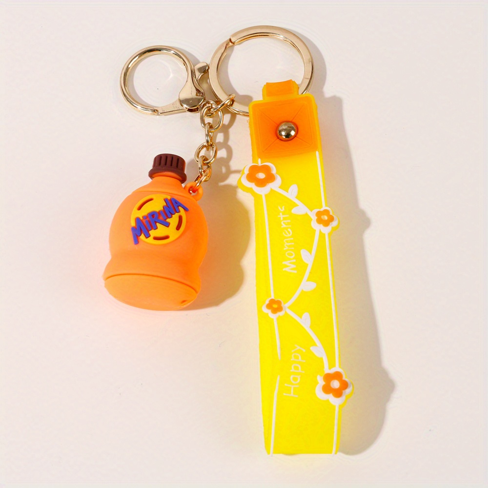 Cartoon Soda Bottle Bracelet Keychain Cute Key Ring Purse - Temu United ...