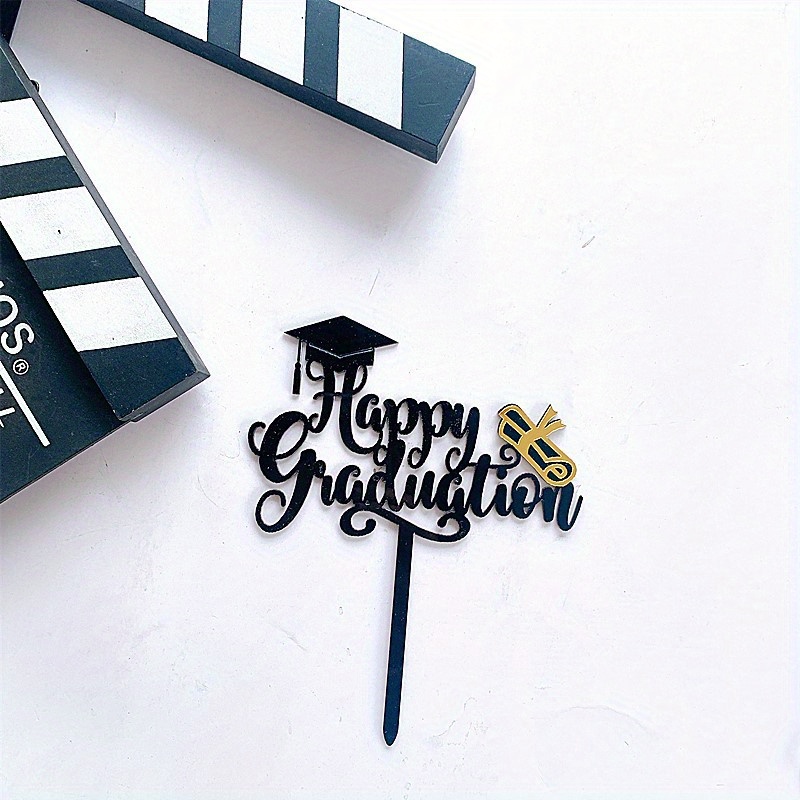 1pc, Graduation Season Acrylic Cake Decoration Insert Card, Graduation ...
