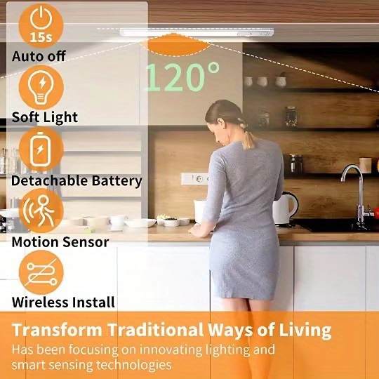 Led Motion Sensor Cabinet Light Counter Closet Lighting - Temu New Zealand