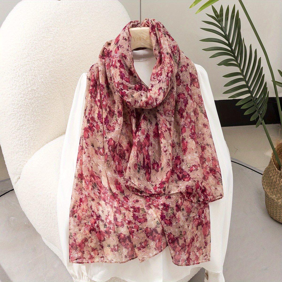 petals print scarf ditsy flower decor shawl - Temu Australia