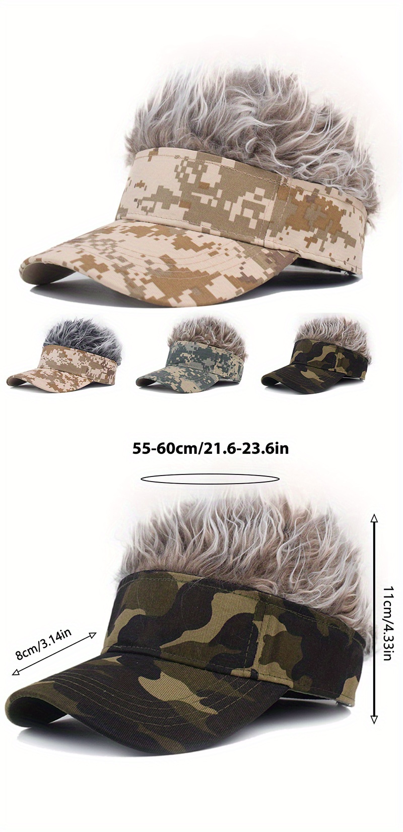 Cap Mit Perücke Golf Cap Verstellbare Sonnenblende Cap Cap Für Männer ...