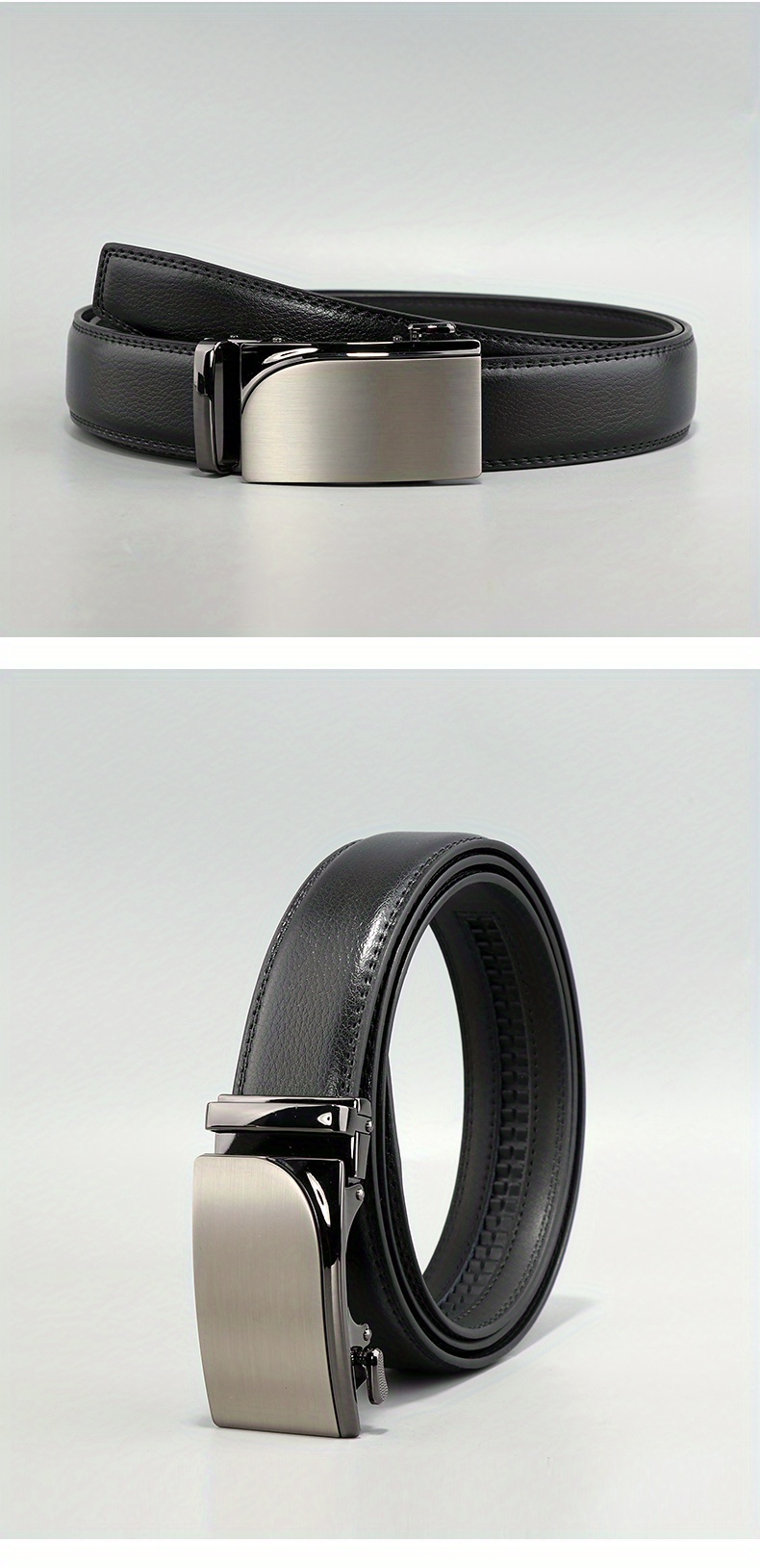 Caivektine Mens Cowhide Zinc Alloy Pu Metal Size | Temu Norway