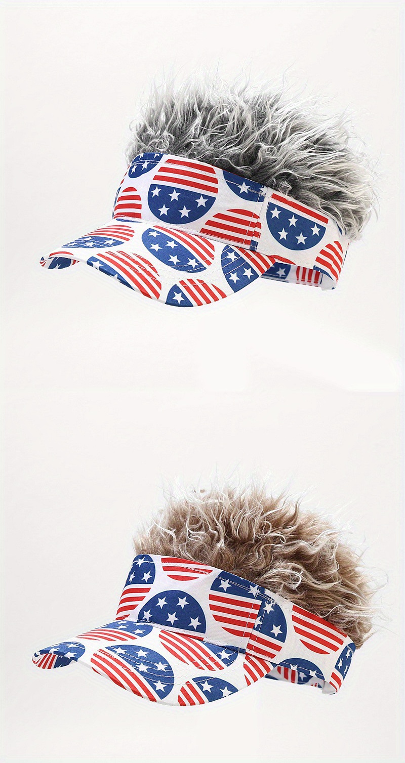 Golf Hat Wig And Cap And Cap For And Christmas Or Day Hat Wig | Temu ...