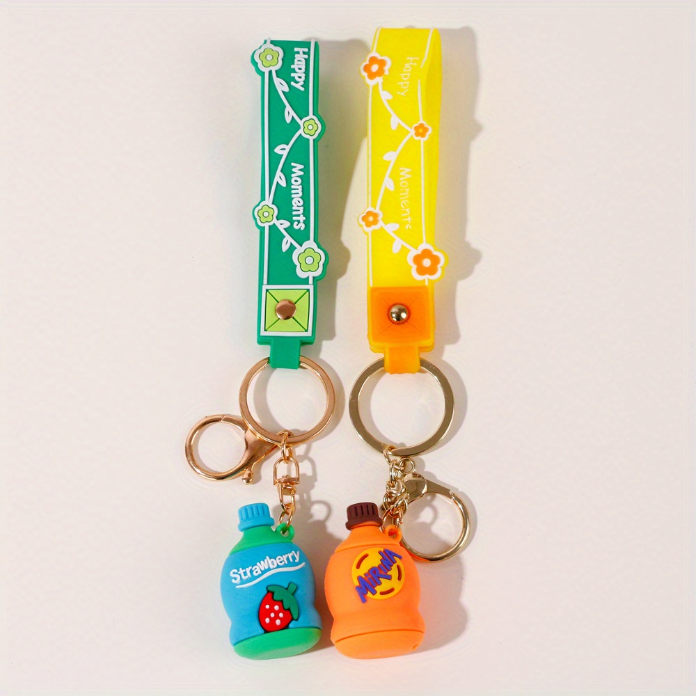 Cartoon Soda Bottle Bracelet Keychain Cute Key Ring Purse - Temu United ...