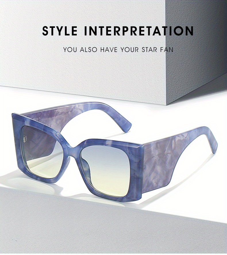 マーブリング ファッションサングラス女性男性 Y2K UV400 サンシェードメガネ夏のビーチパ - Temu Japan