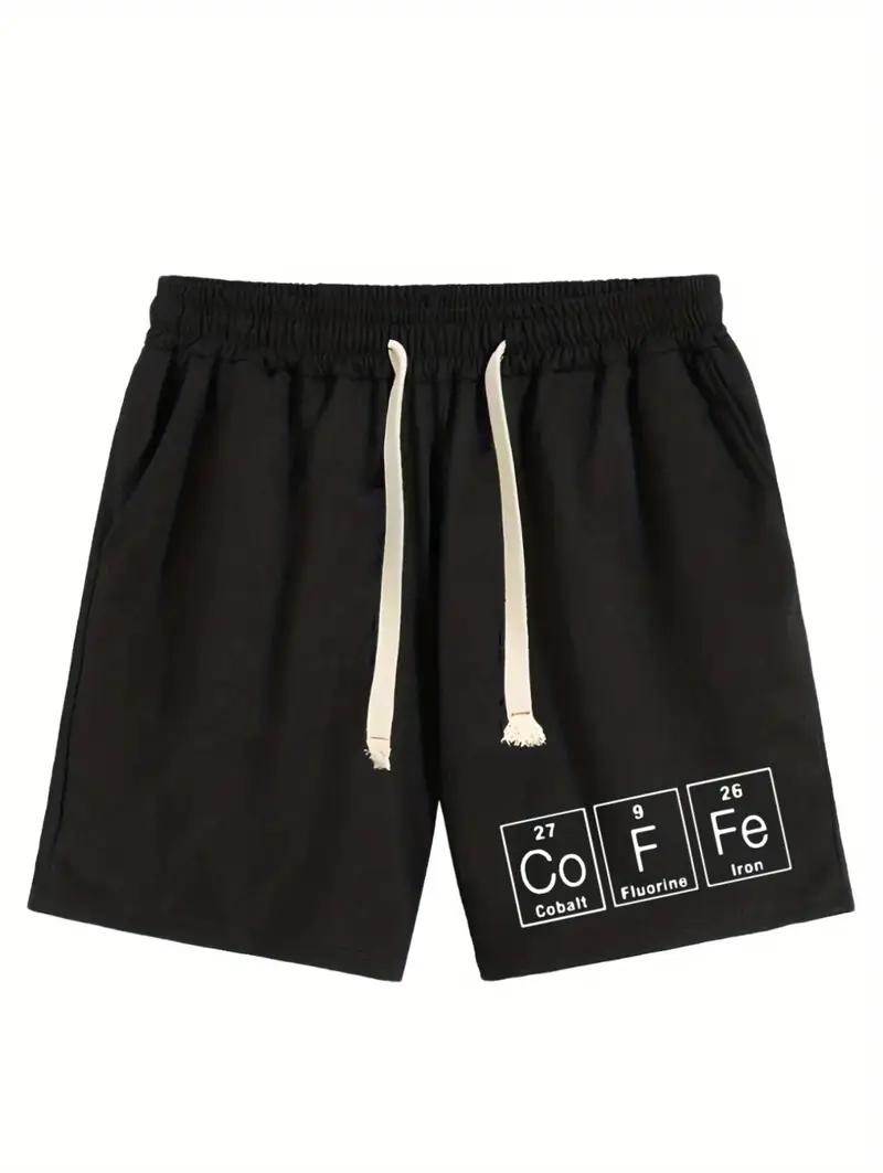 Letter Print Mens Comfy Casual Drawstring Shorts Summer Temu United