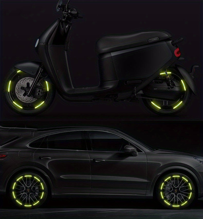 Motorcycle Wheel Hub Sticker High Reflective Stripe Tape Car - Temu