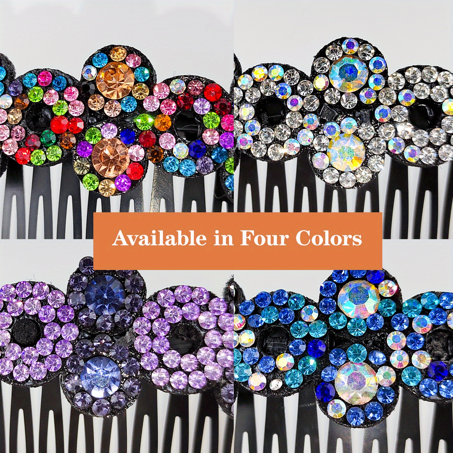 Elegant Vintage Sparkling Rhinestone Hair Comb Daily Wedding - Temu ...
