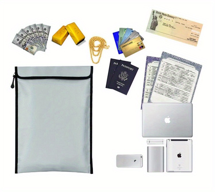 Fireproof Document Bag Waterproof Moisture proof File Bag - Temu
