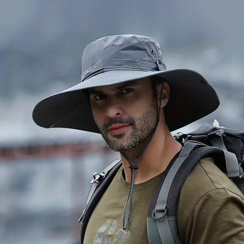 Mens Hat Summer Oversized Brim Waterproof Quick Drying Sunshade Hat