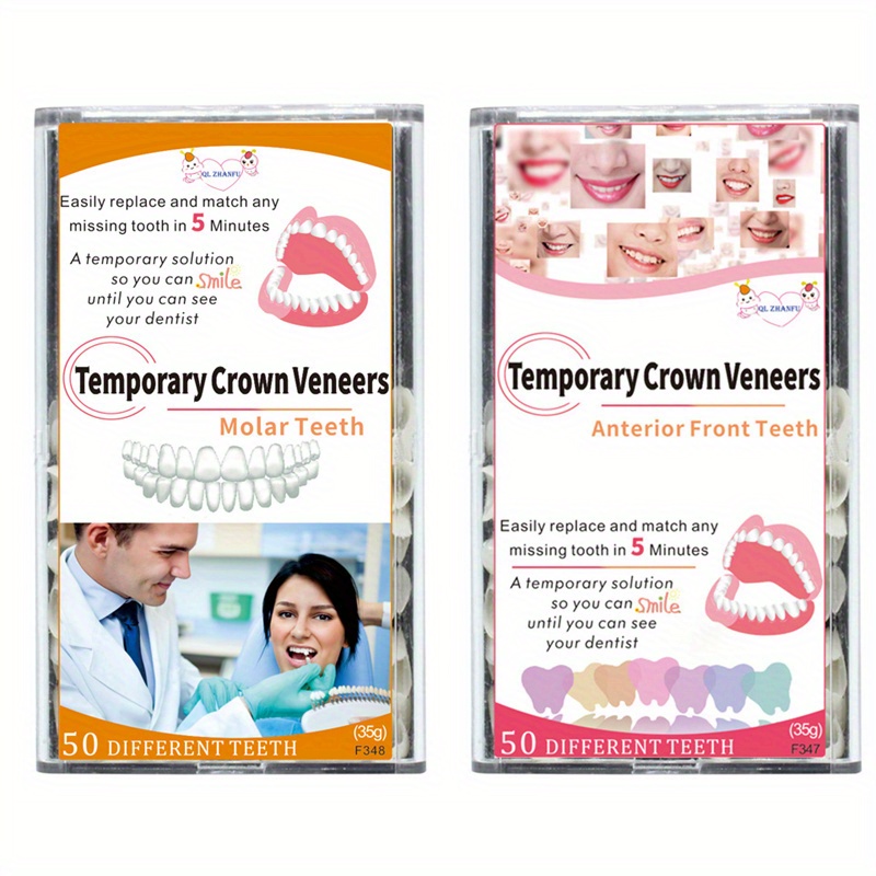 Temporary Teeth Crown Dental Tablets Resin Material Protects Tooth ...