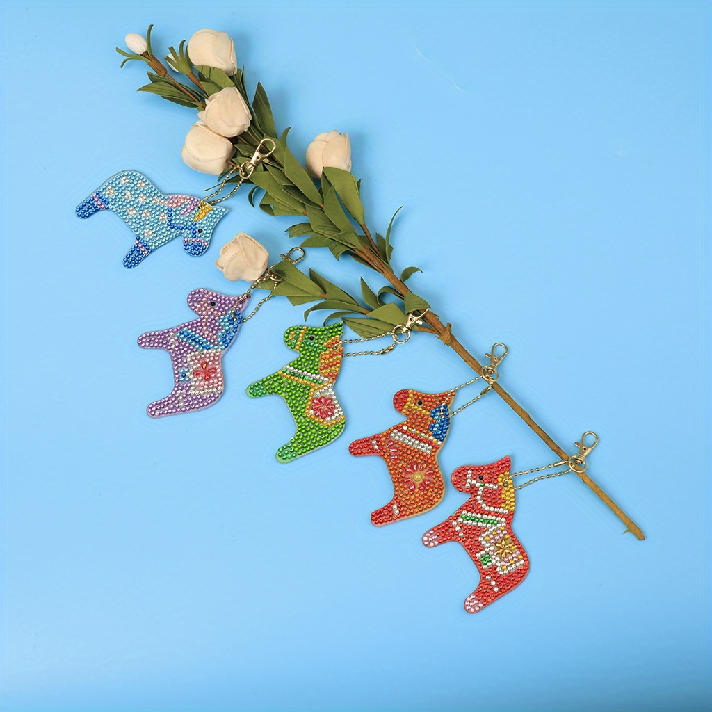 Diy Diamond Art Horse Keychains Pendant Size Acrylic - Temu United Kingdom